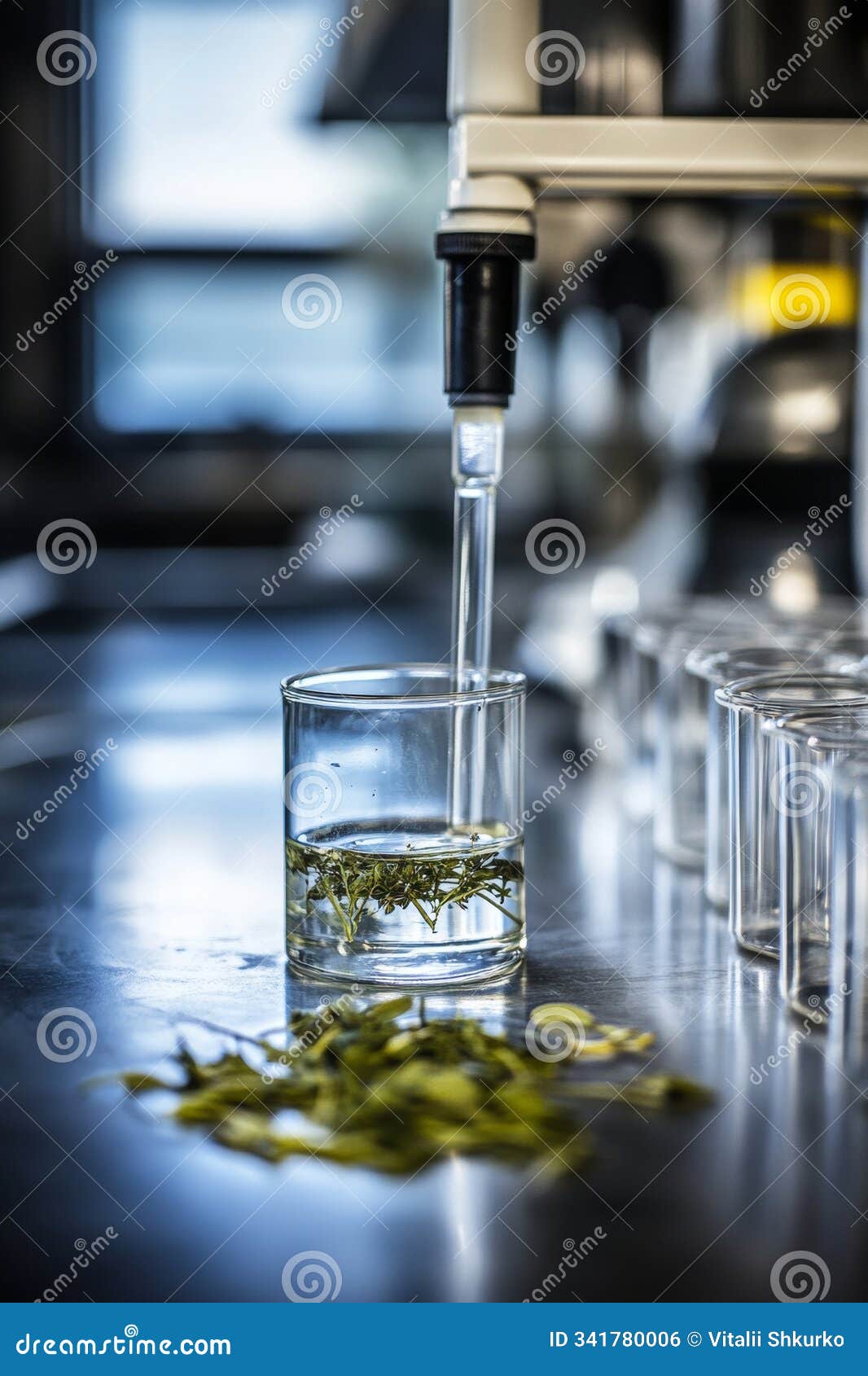 Brewing Fresh Herbal Tea in a Modern Kitchen Setup with a Sleek ...