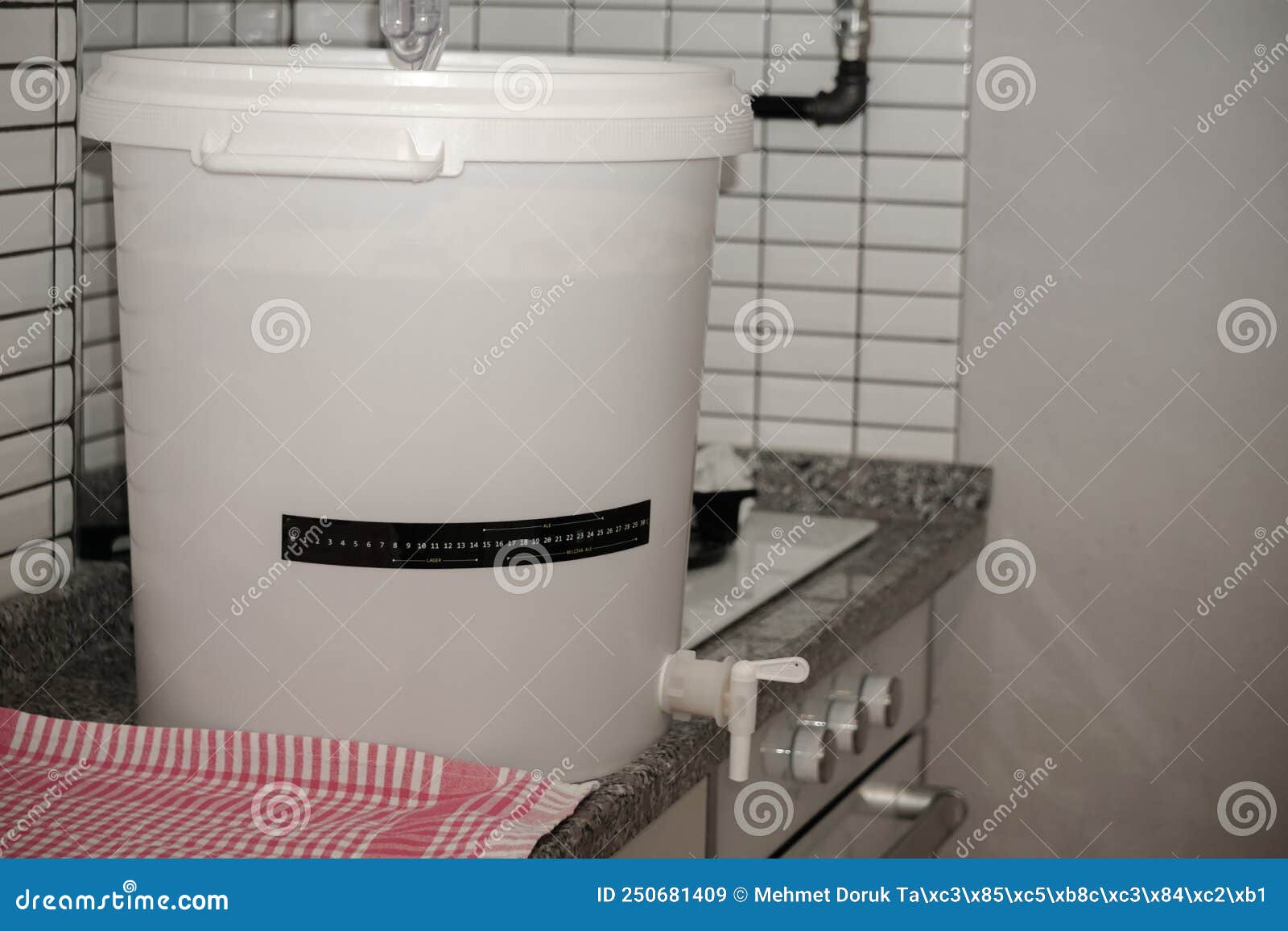 Brewing Home Beer Process at Home in the Kitchen Stock Image - Image of ...