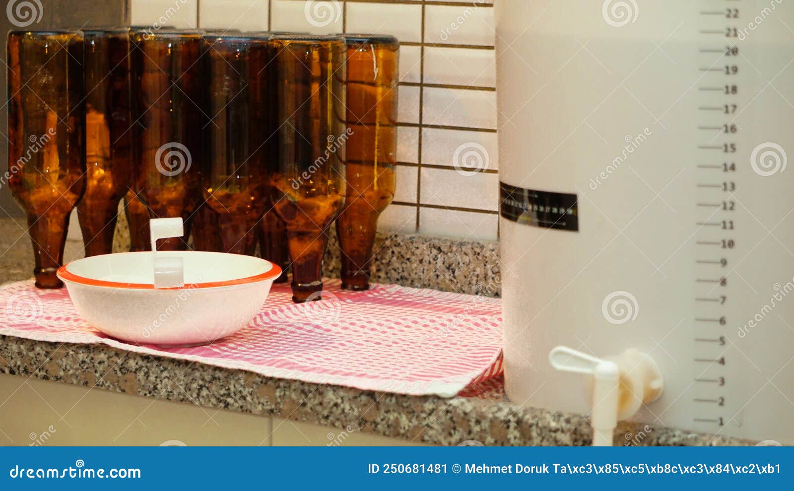 Brewing Home Beer Process at Home in the Kitchen Stock Image - Image of ...