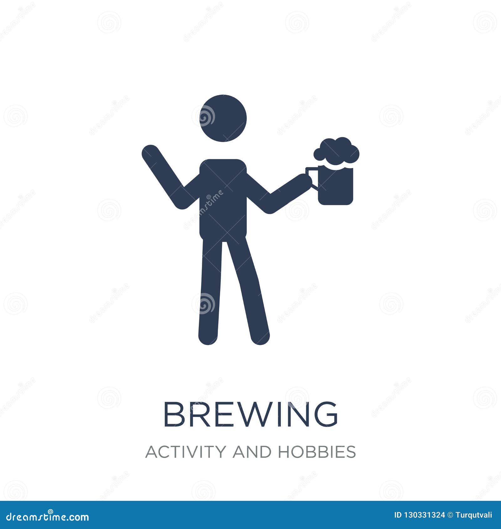 Brewing Icon. Trendy Flat Vector Brewing Icon on White Background from ...