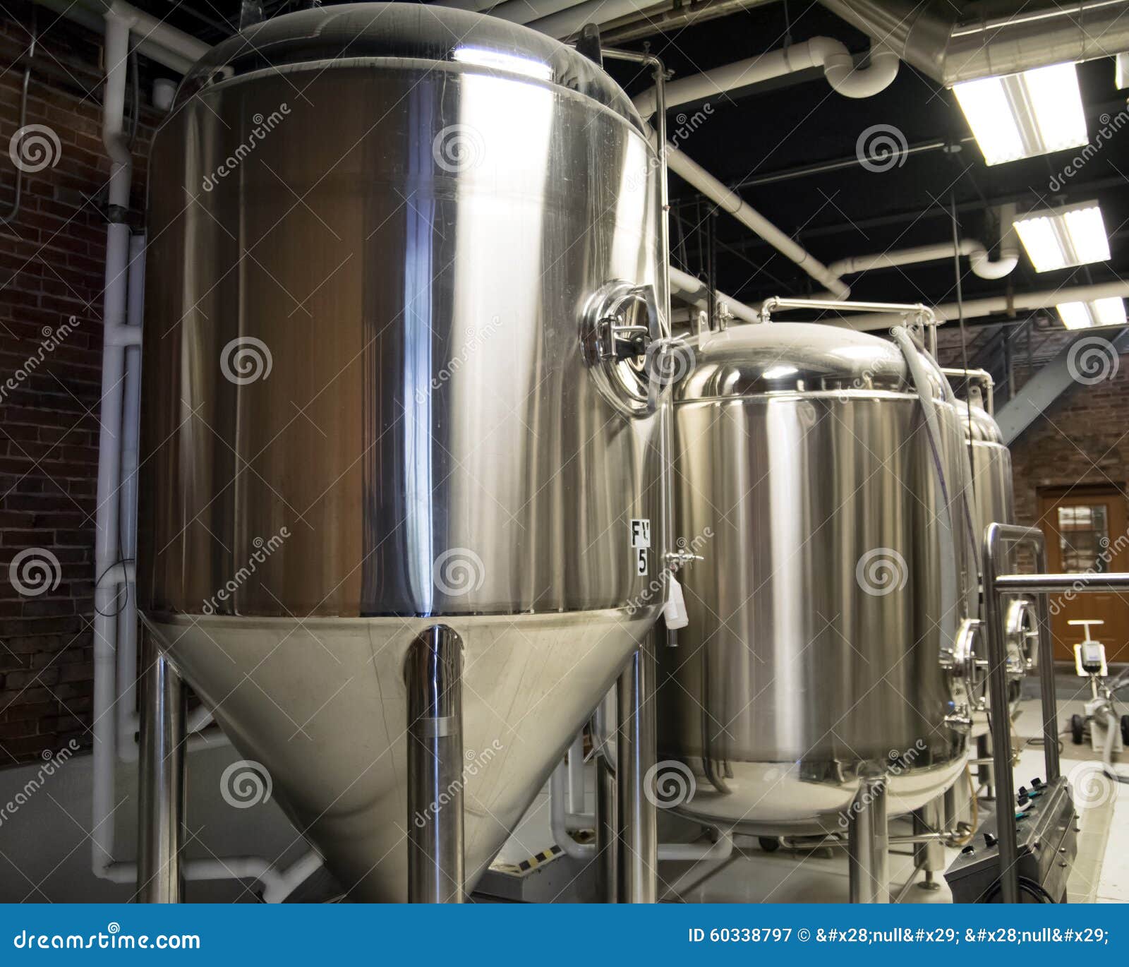 Brewing Tanks at a Craft Brewery Stock Image - Image of microbrewery ...