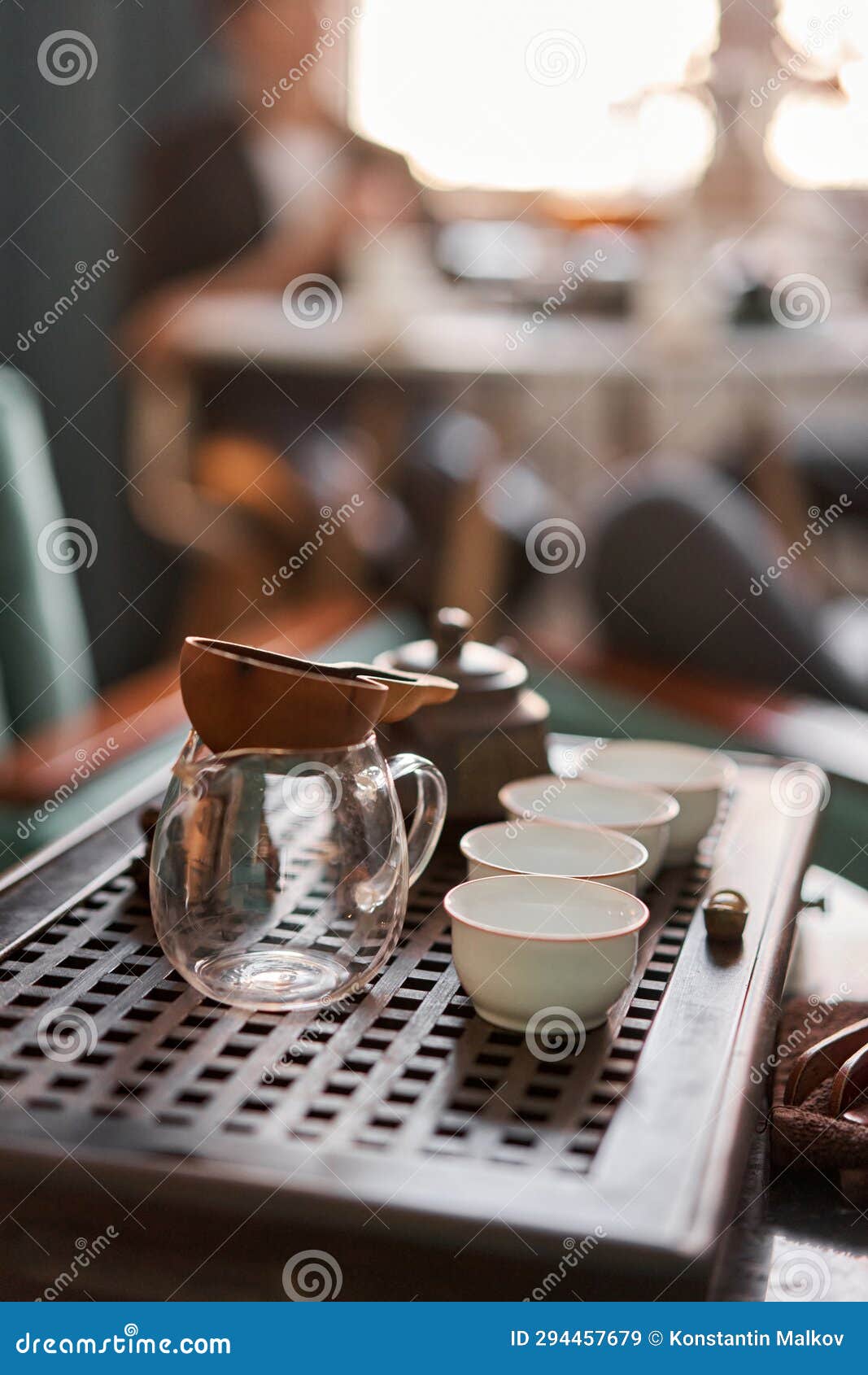 Brewing White Tea in a Transparent Teapot. Everything is Ready for the ...