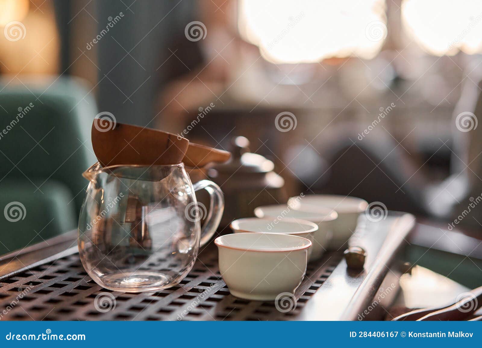 Brewing White Tea in a Transparent Teapot. Everything is Ready for the ...