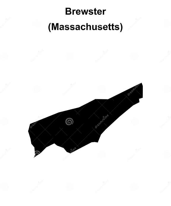 Brewster outline map stock illustration. Illustration of massachusetts ...