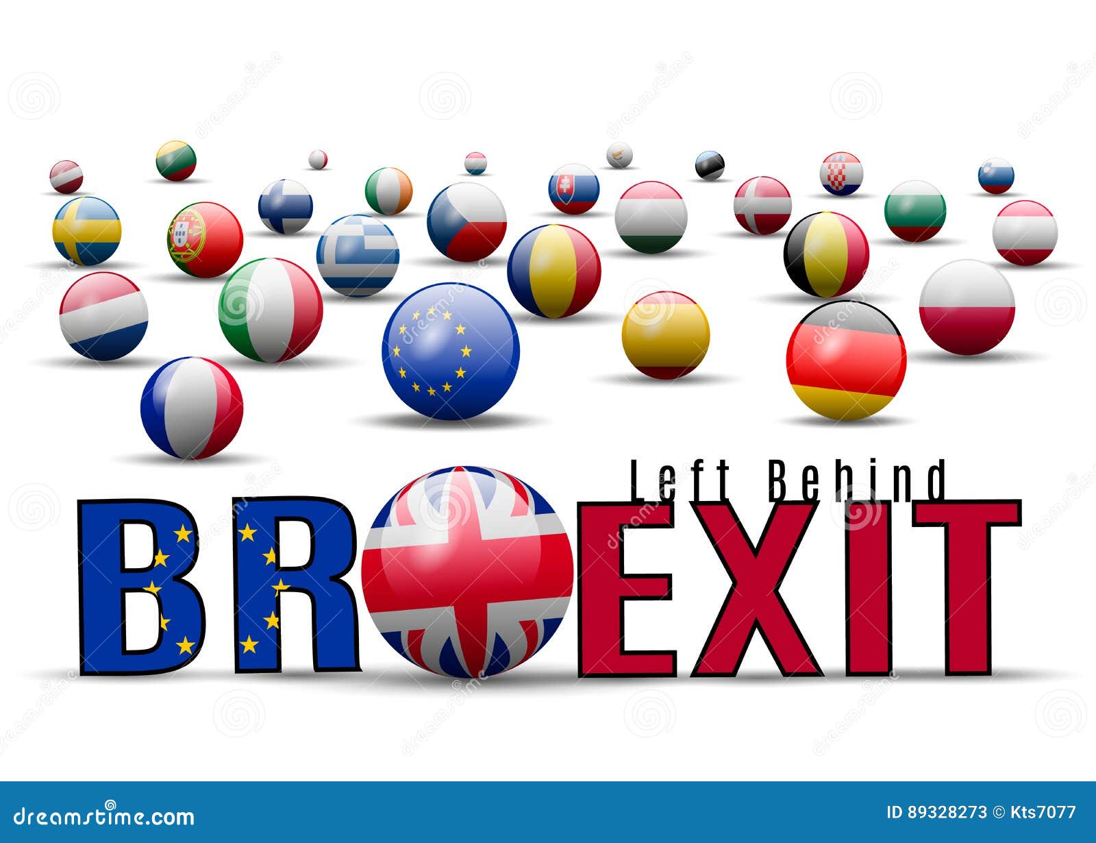 Brexit vector illustratie. Illustration of banier, vlaggen - 89328273