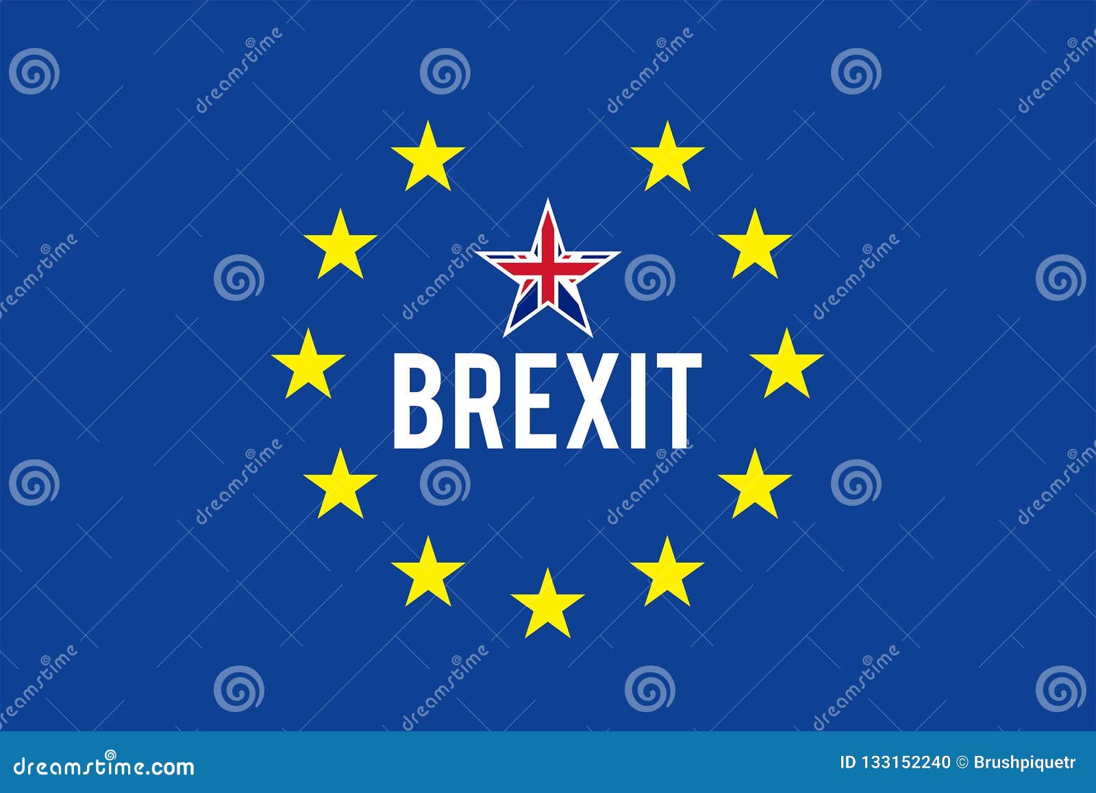 Brexit flag stock vector. Illustration of kingdom, blue - 133152240