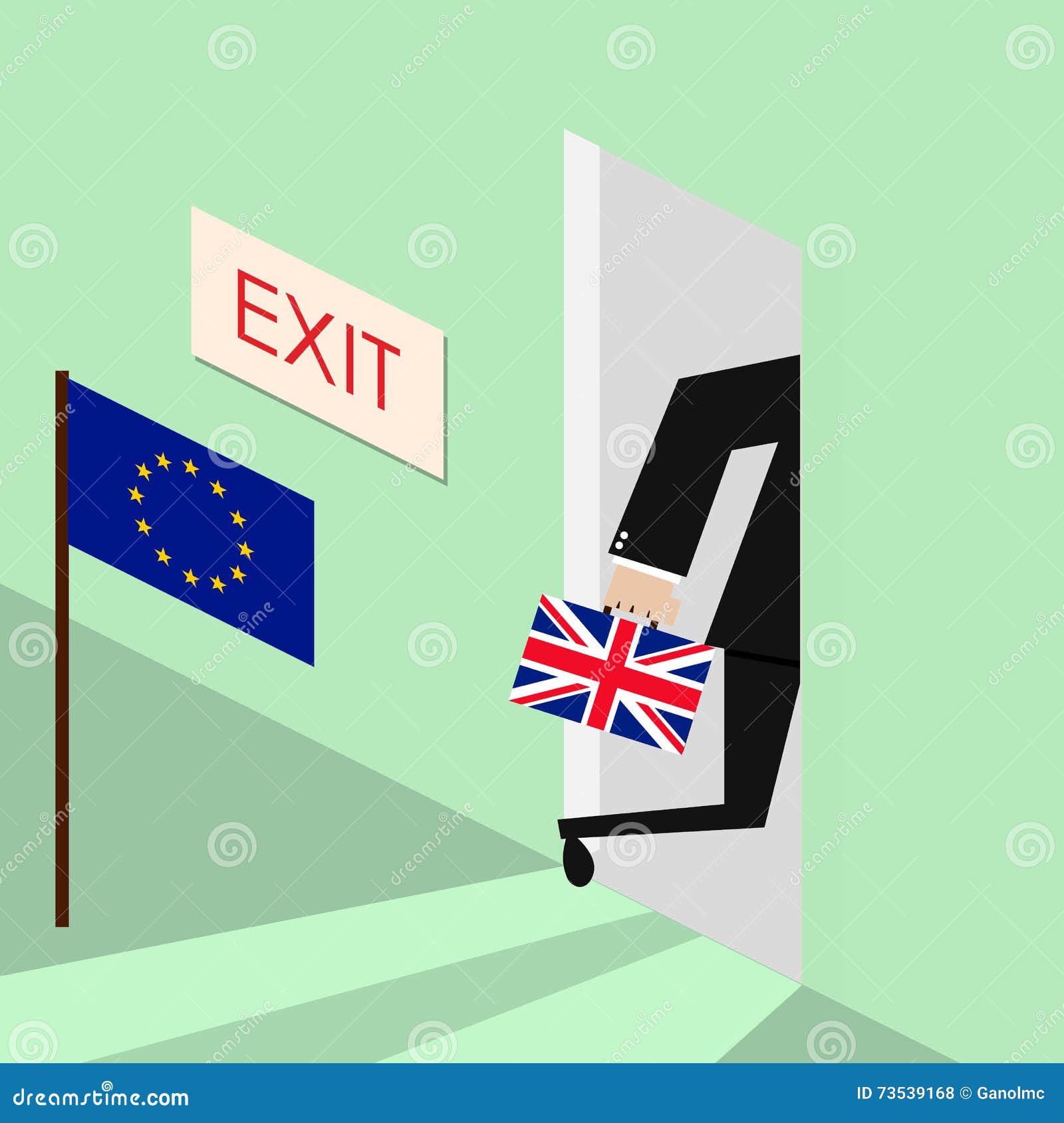 Brexit. Great Britain Exit European Union. Vector Illustration Stock ...