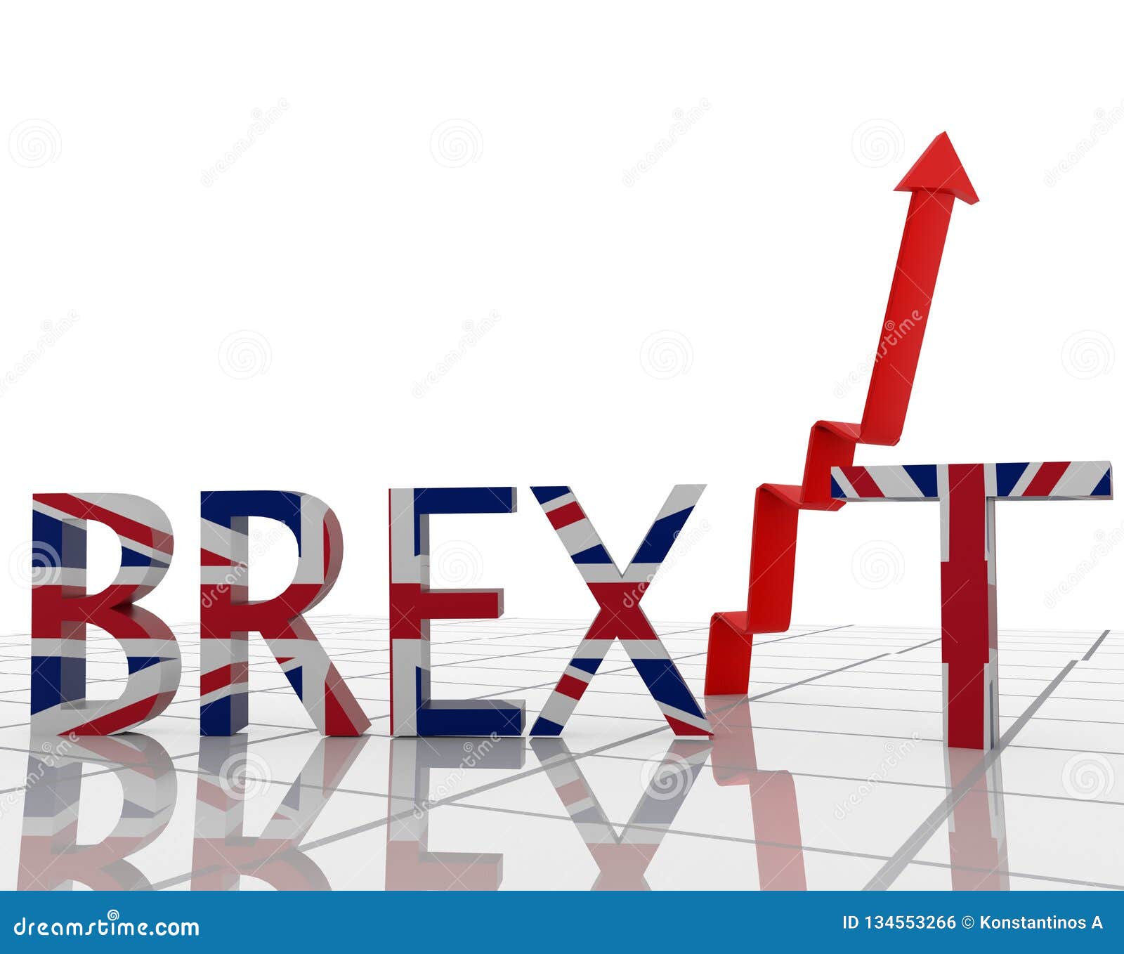 Brexit Great Britain Text Arrow Index - 3d Rendering Stock Illustration ...