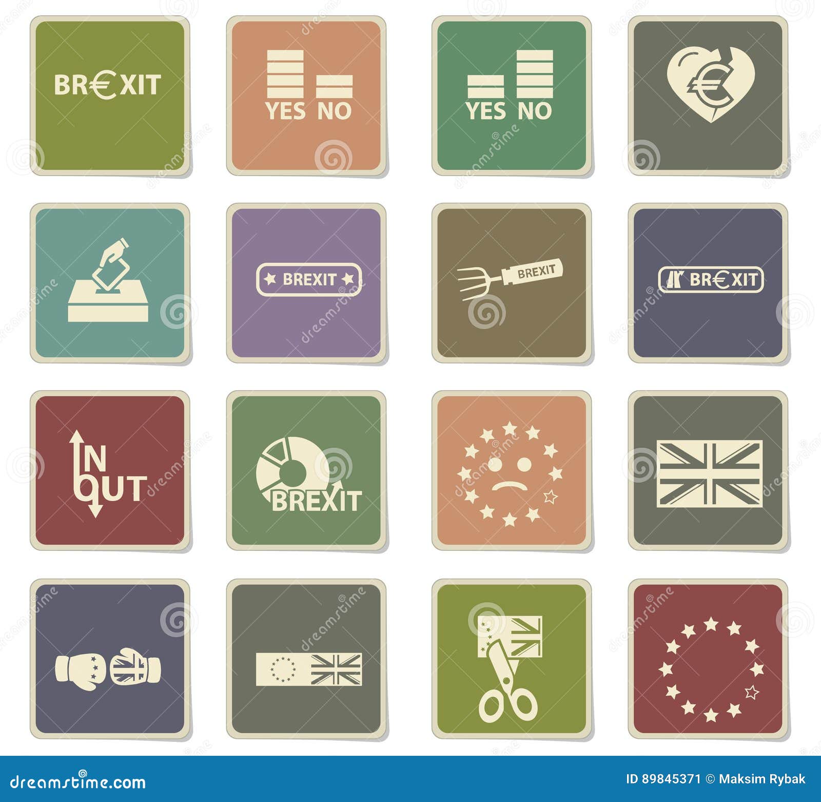 Brexit icon set stock illustration. Illustration of european - 89845371
