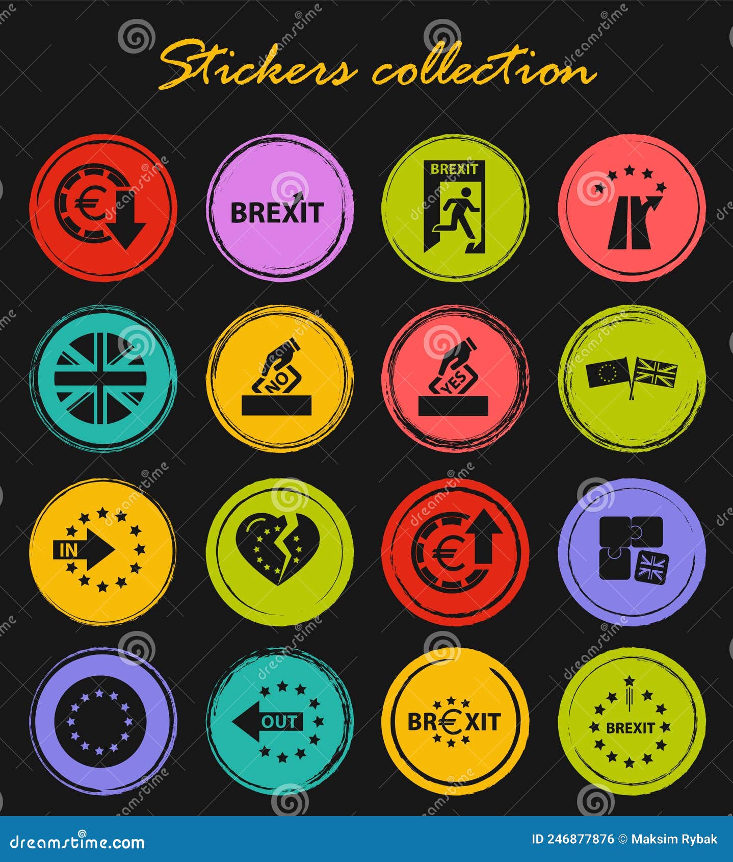 Brexit Icon. British Flag. Scottish Flag. Broken Heart, Symbol Of ...