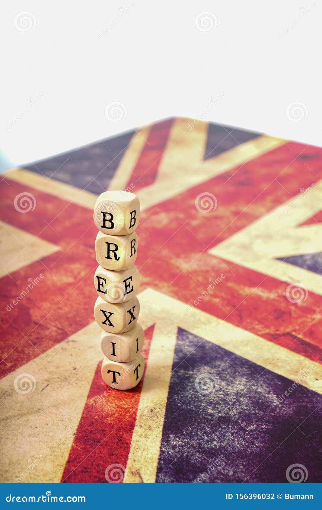 Brexit Letter Cube on Union Jack Stock Photo - Image of blue, continent ...