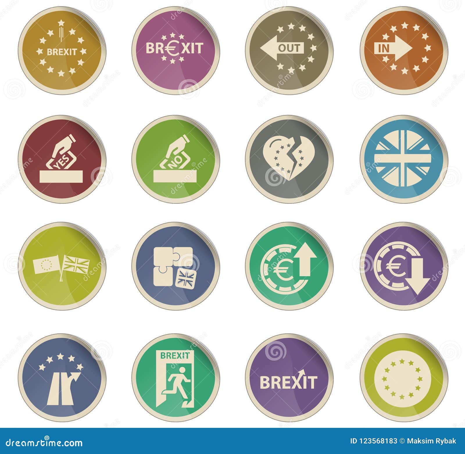 Brexit icon set stock vector. Illustration of symbol - 123568183