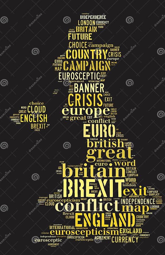Brexit Word Cloud stock illustration. Illustration of euro - 171320431