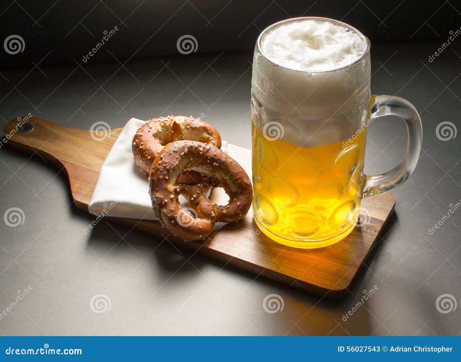 Breze and beer stock image. Image of grey, oktoberfest - 56027543