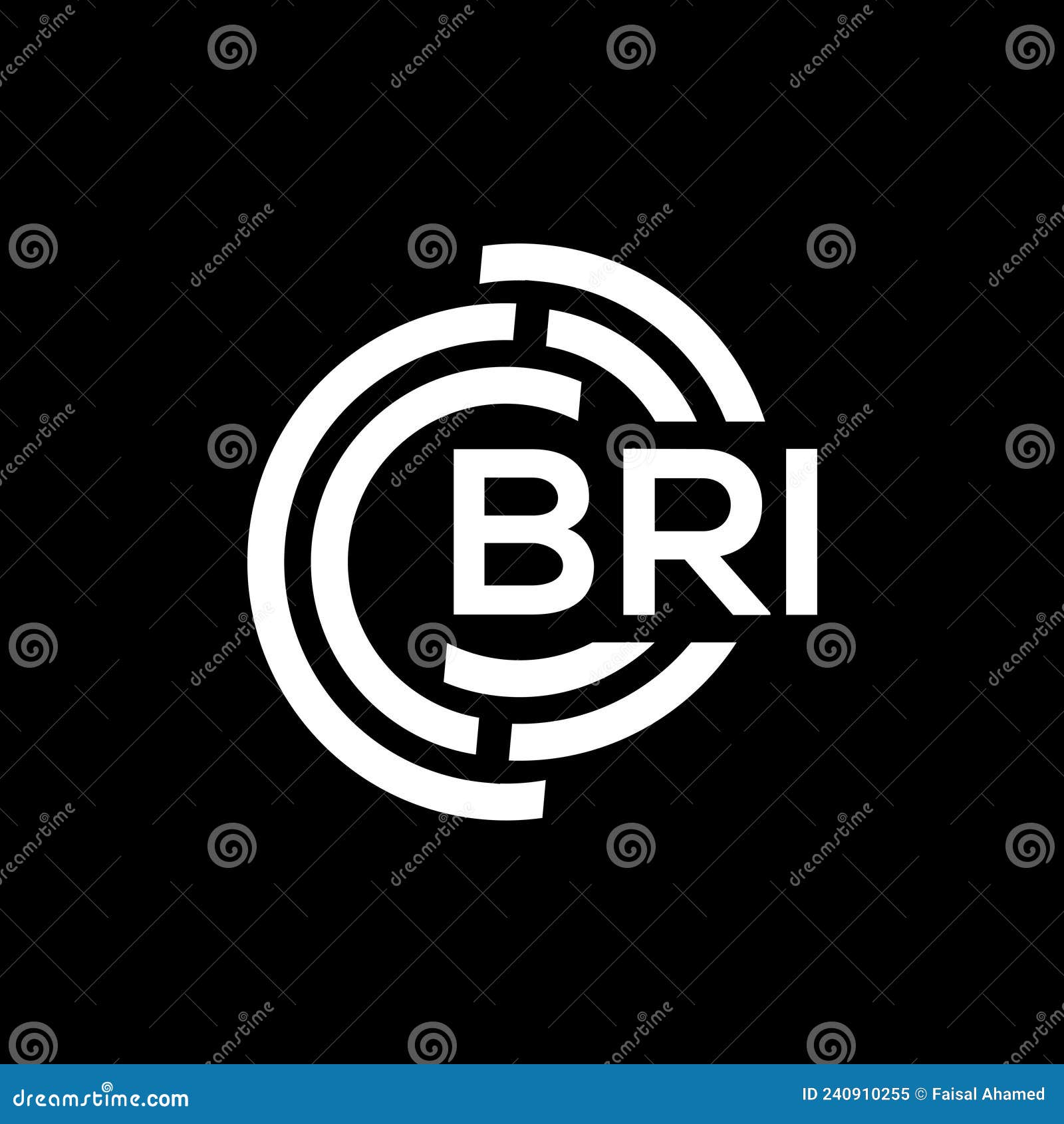 BRI Letter Logo Design on Black Background. BRI Creative Initials ...