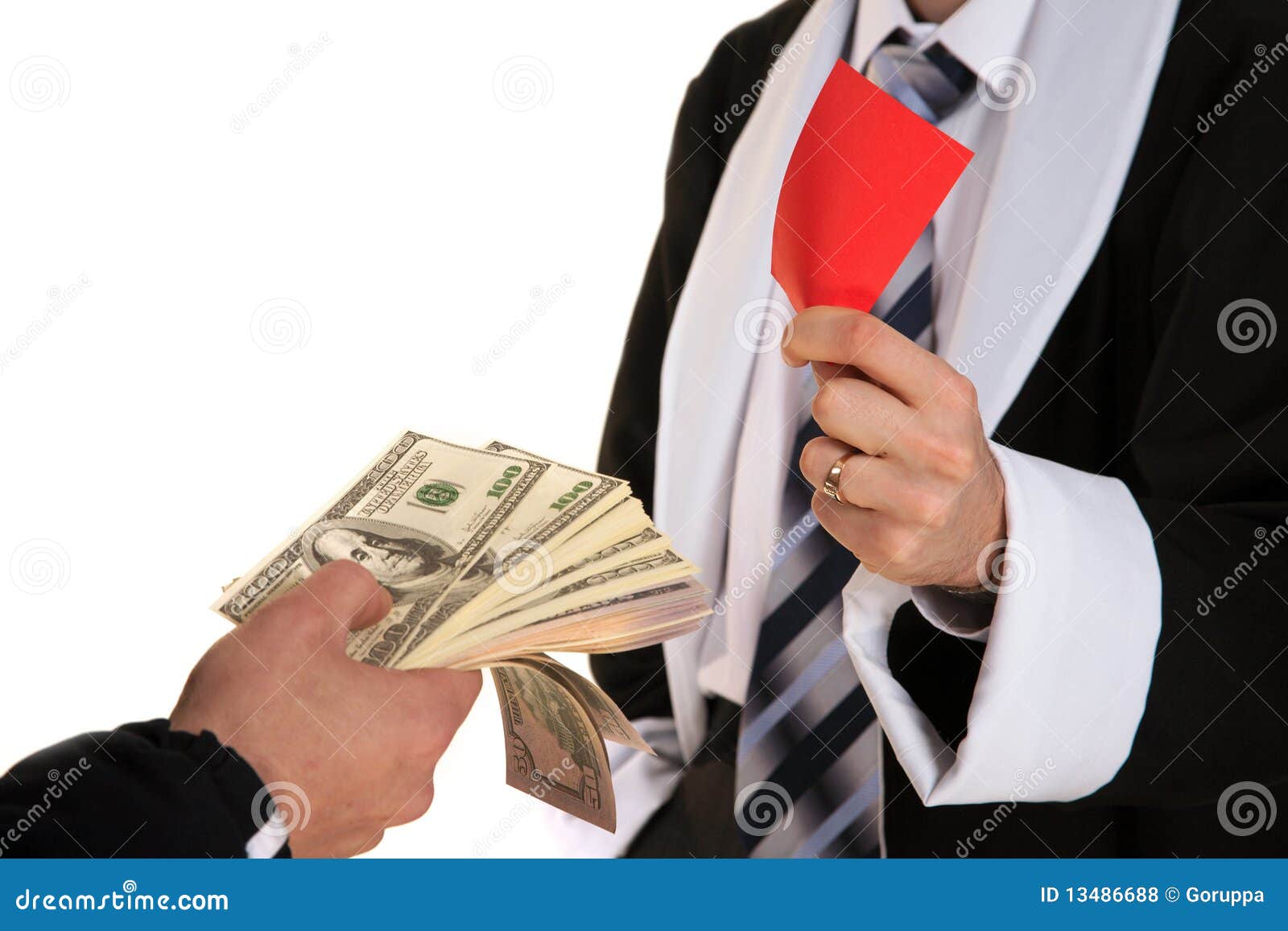Bribe stock photo. Image of referee, income, dollars - 13486688