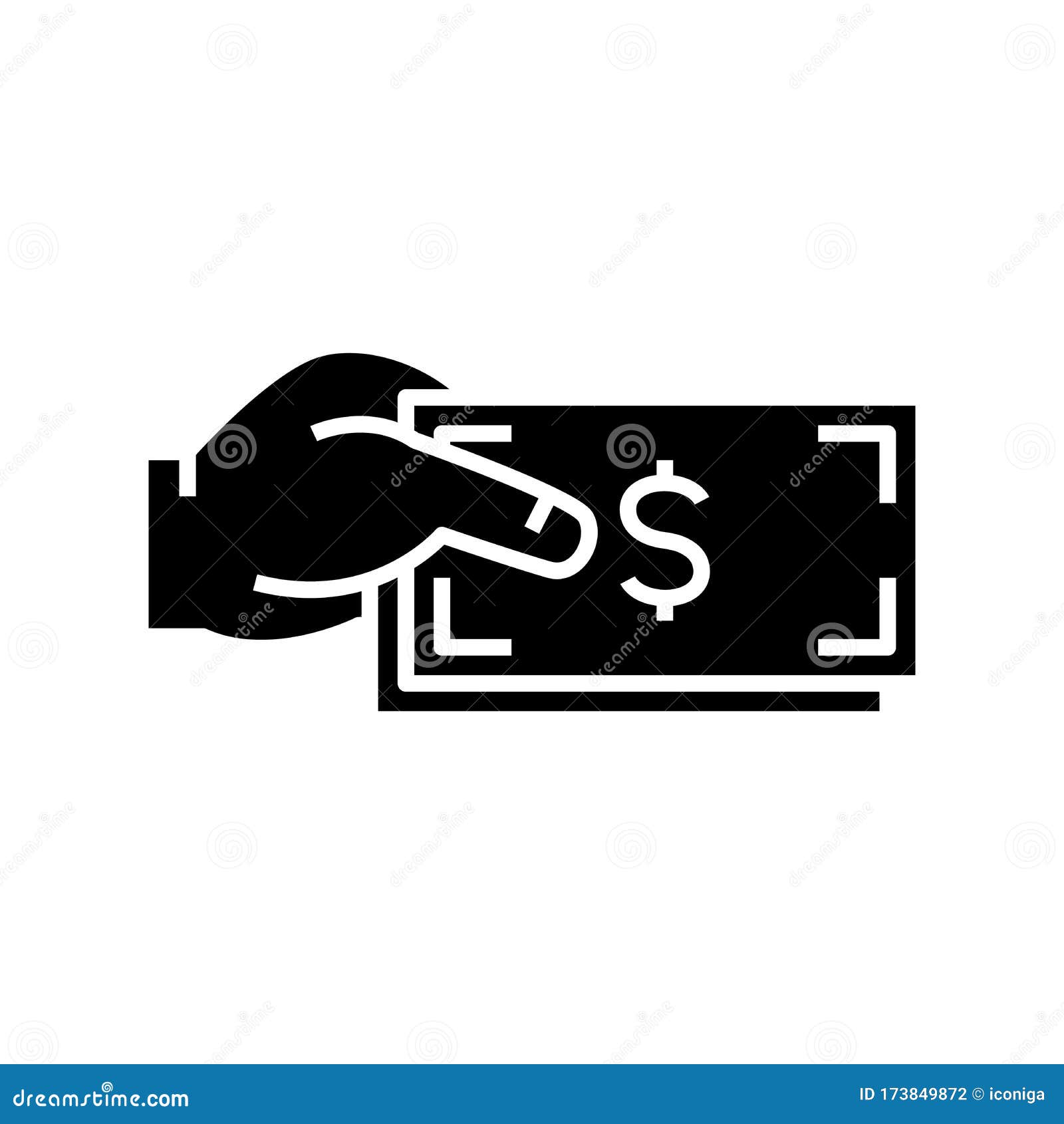 Bribe Black Icon, Concept Illustration, Vector Flat Symbol, Glyph Sign ...