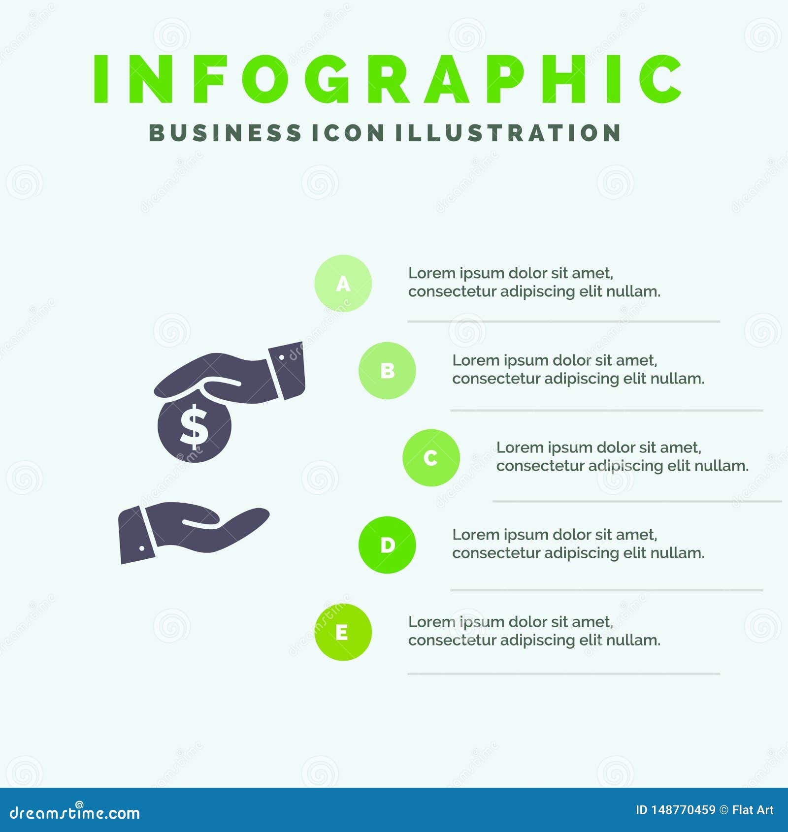 Bribe, Bribery, Bureaucracy, Corrupt Solid Icon Infographics 5 Steps ...