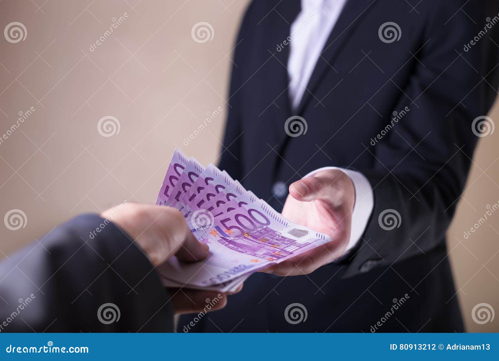 Bribe and Corruption with Euro Banknotes. Stock Photo - Image of crime ...