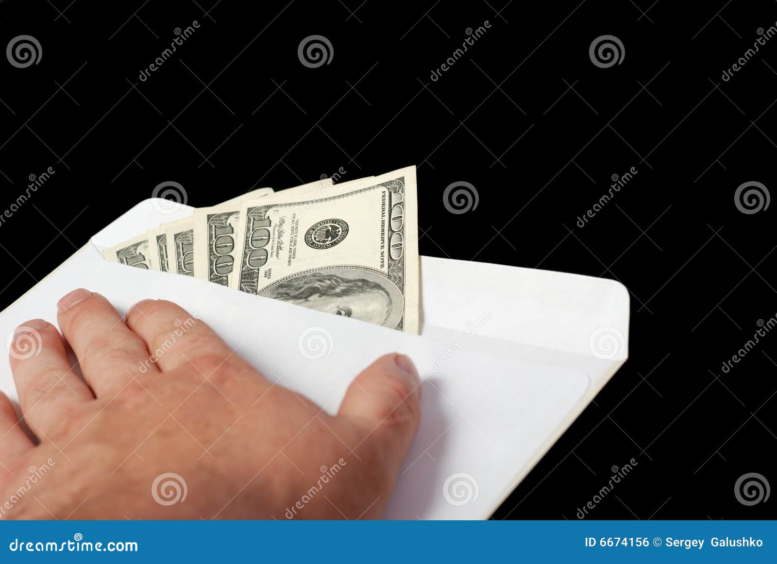 Bribe in an Envelope and Hand Stock Photo - Image of money, paper: 6674156