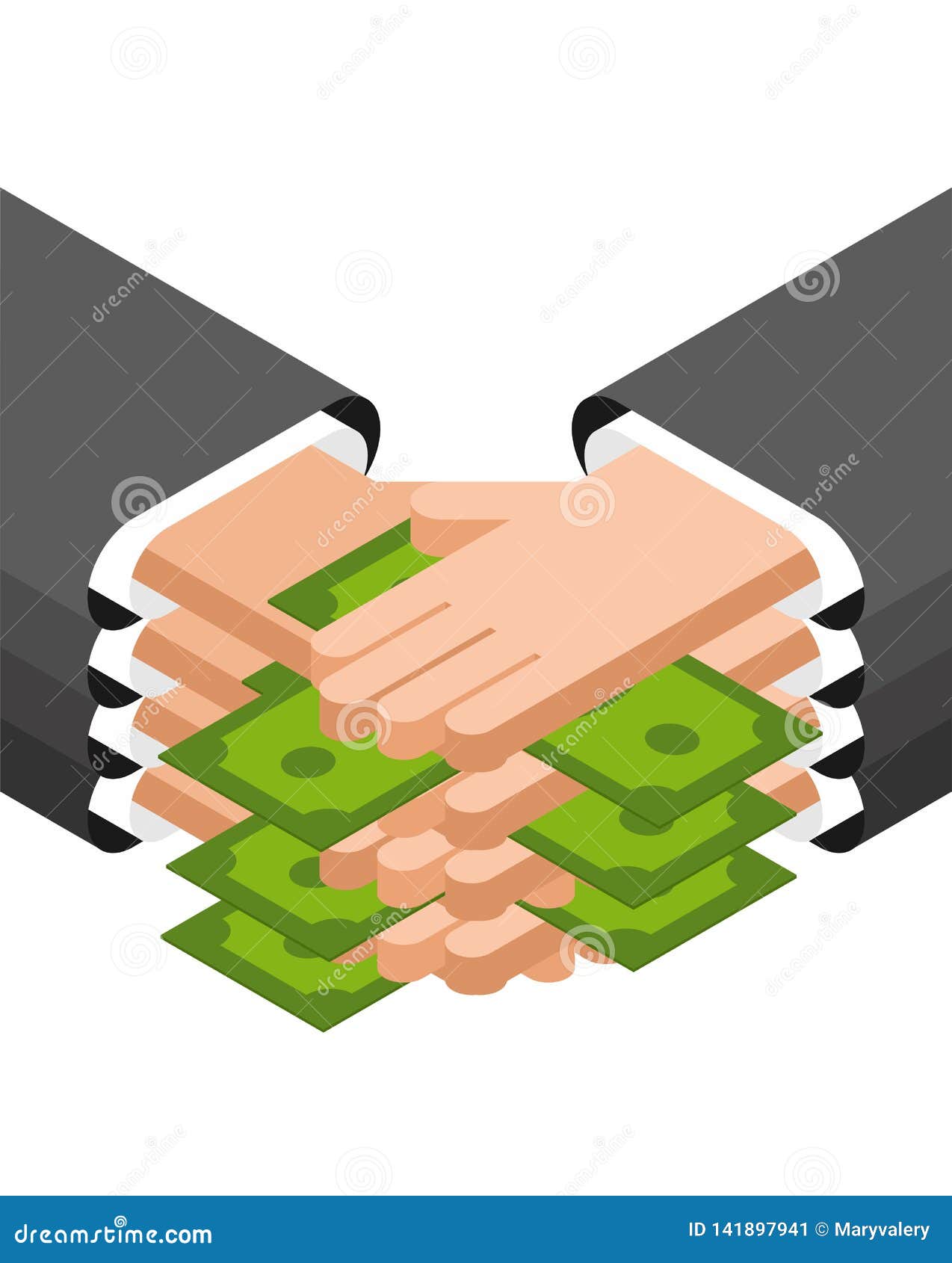 Bribe Hands and Money. Corruption Concept Illustration Stock Vector ...