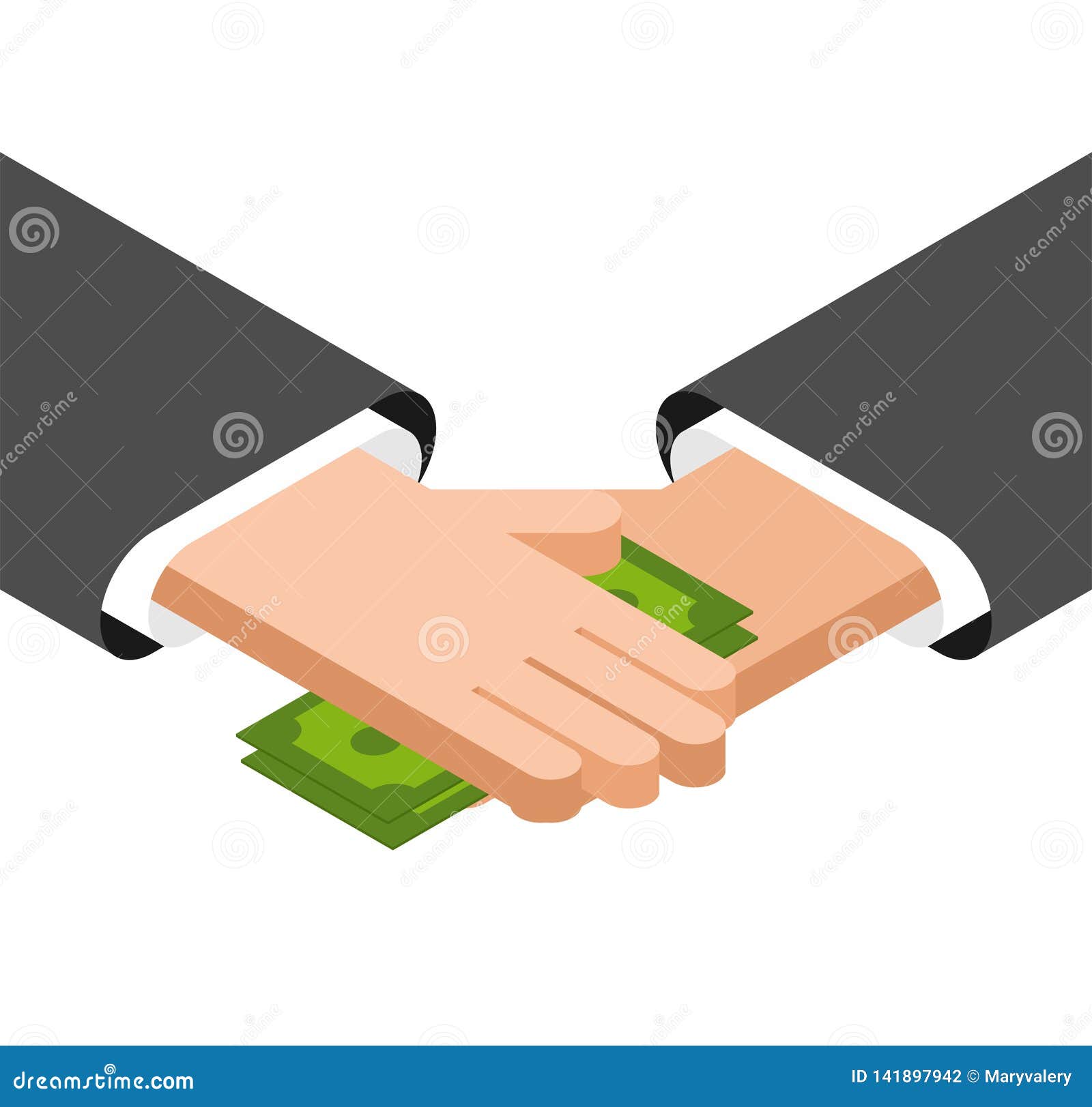 Bribe Hands and Money. Corruption Concept Illustration Stock Vector ...