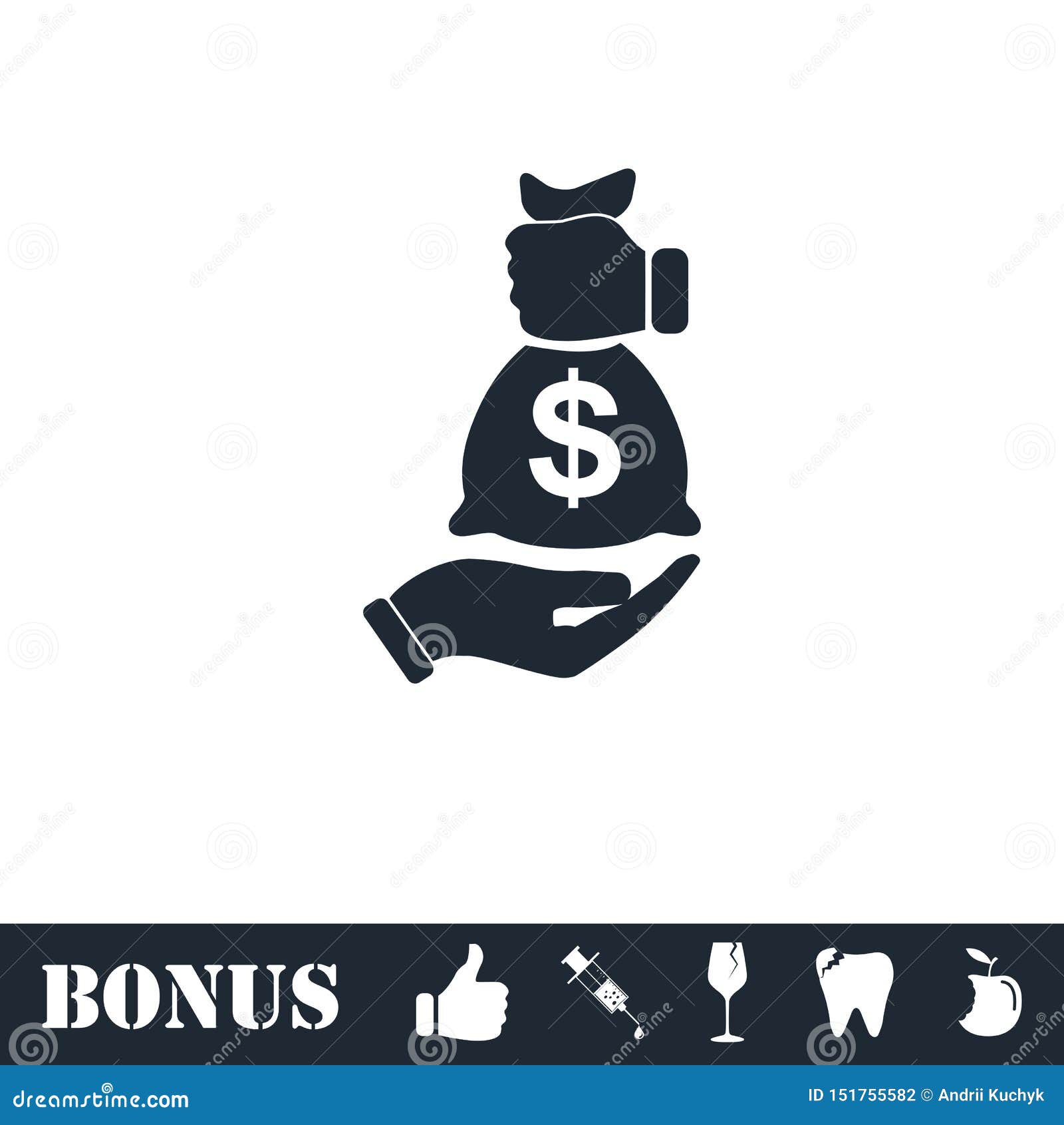 Bribe icon icon flat stock vector. Illustration of isolated - 151755582
