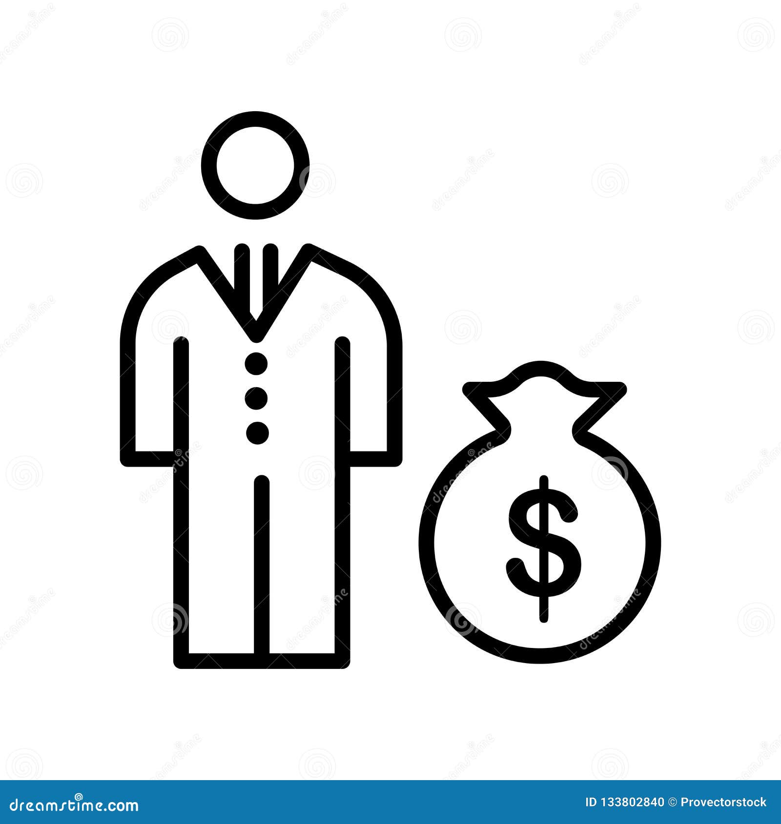 Bribe Icon Vector Sign and Symbol Isolated on White Background Stock ...