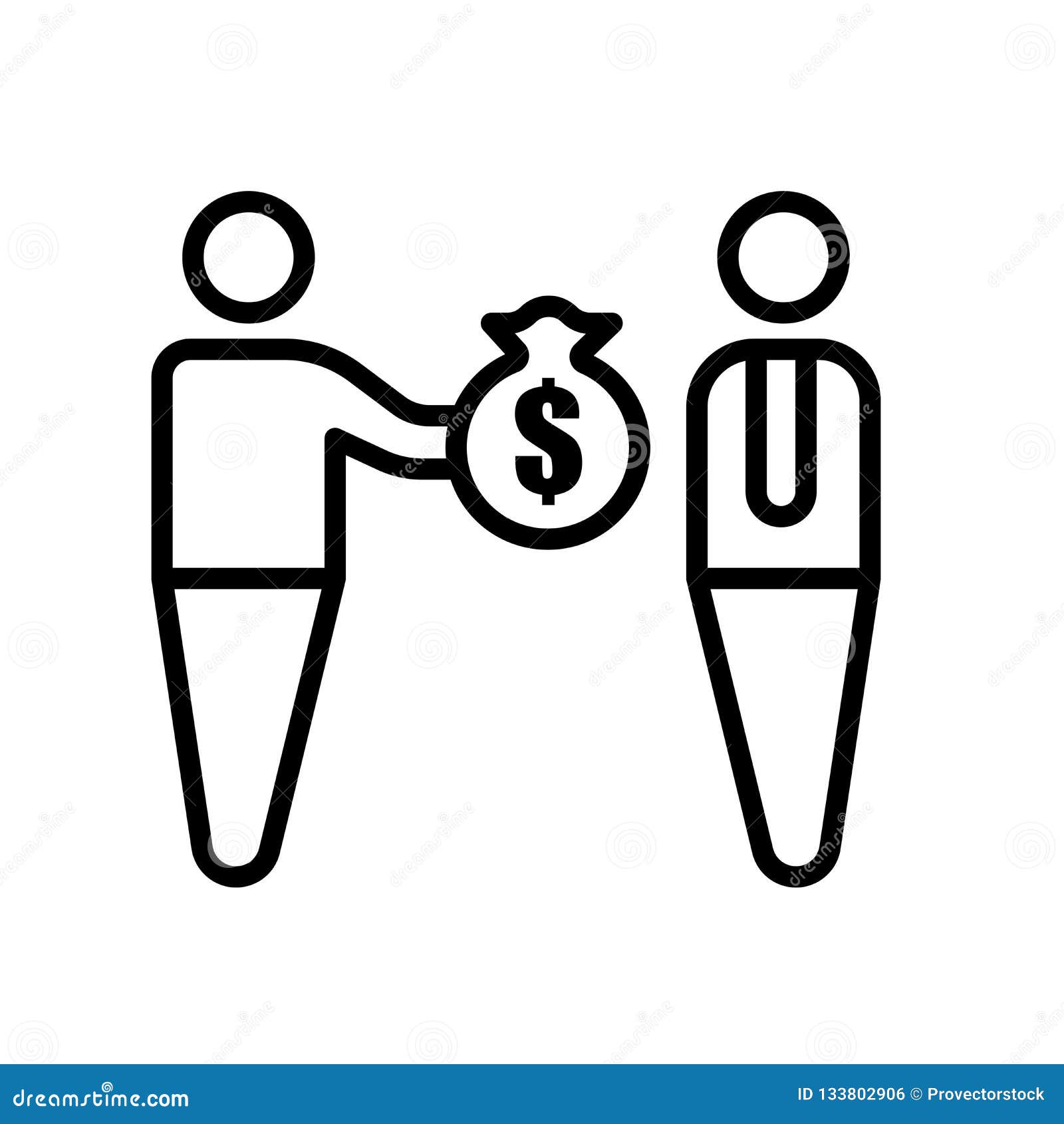 Bribe Icon Vector Sign and Symbol Isolated on White Background Stock ...