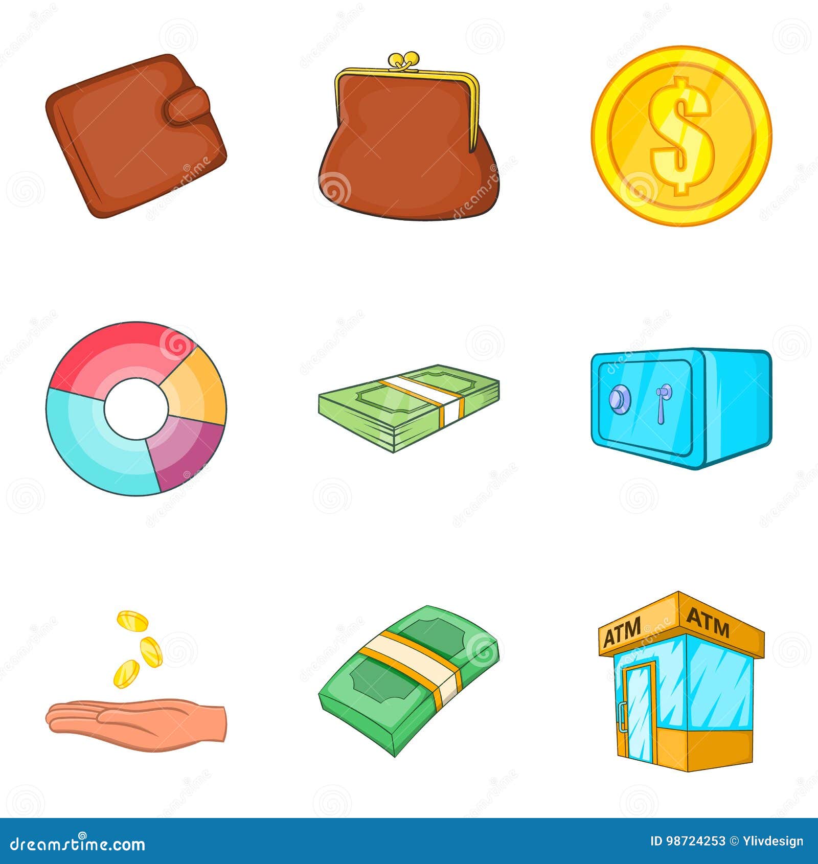 Bribe Icons Set, Cartoon Style Stock Vector - Illustration of cartoon ...