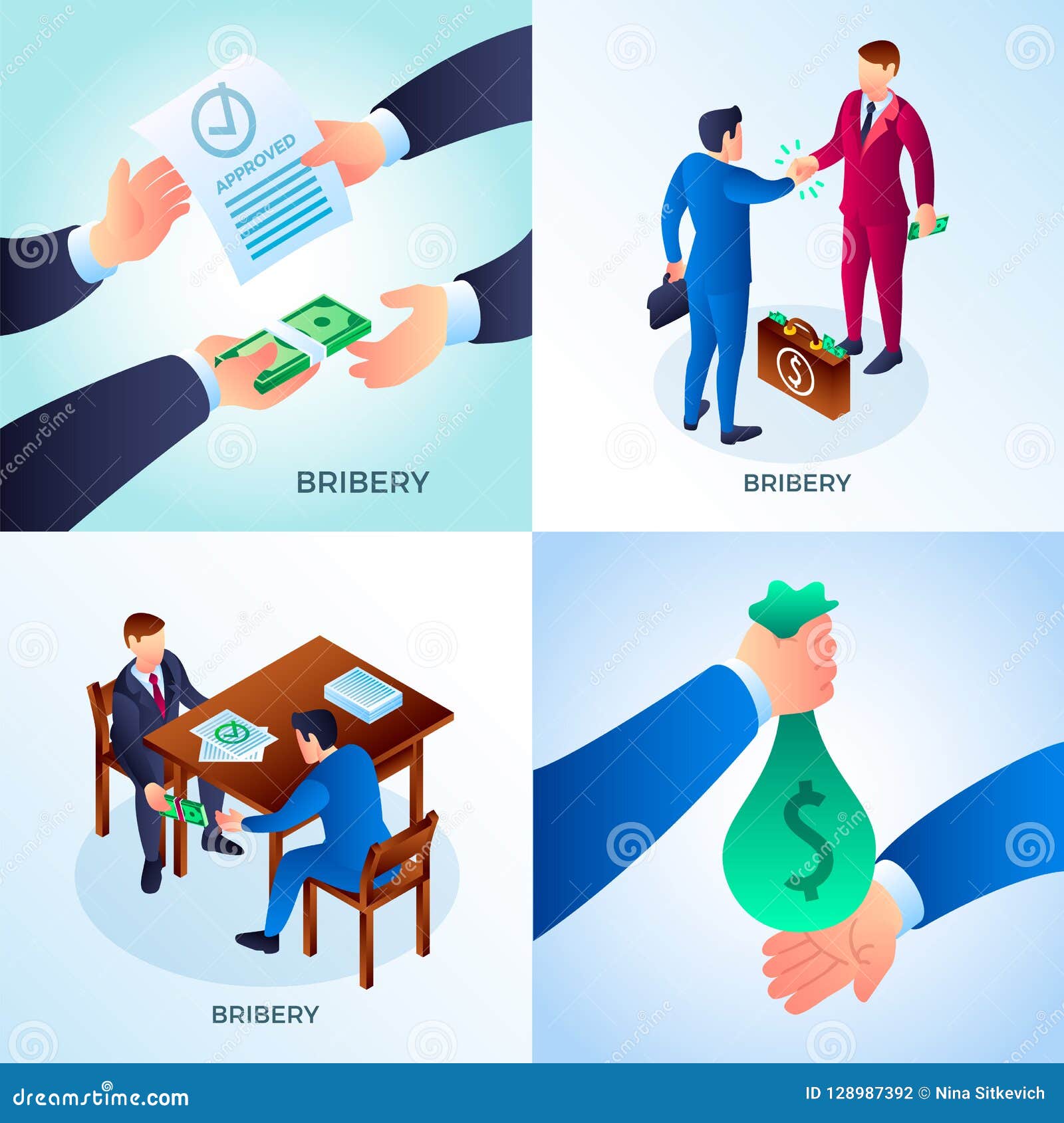 Bribery Banner Set, Isometric Style Stock Vector - Illustration of give ... Bribery Banner Set, Isometric Style Stock Vector - Illustration of give ...