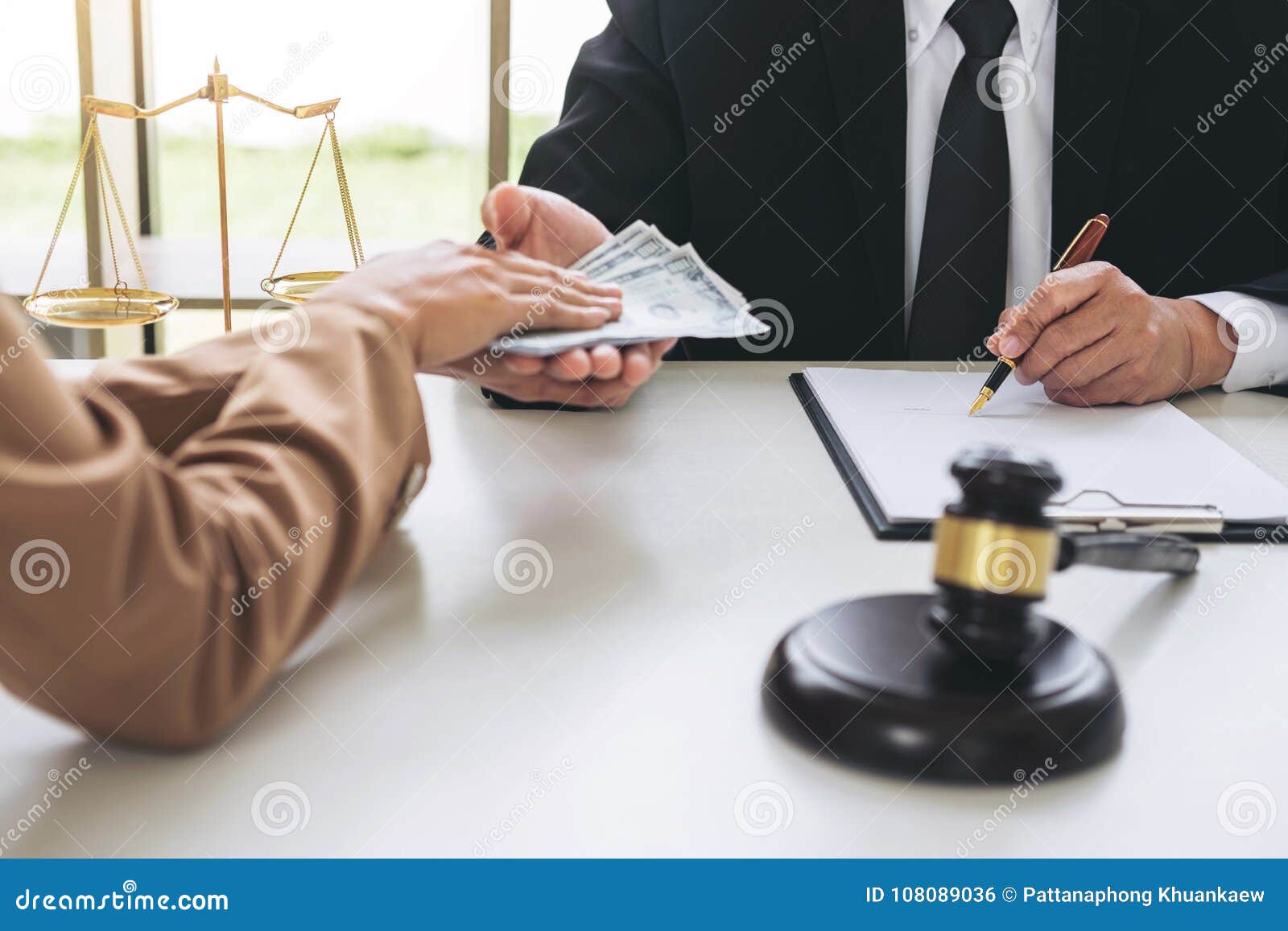 Bribery and Corruption Concept, Bribe in the Form of Dollar Bill Stock ...