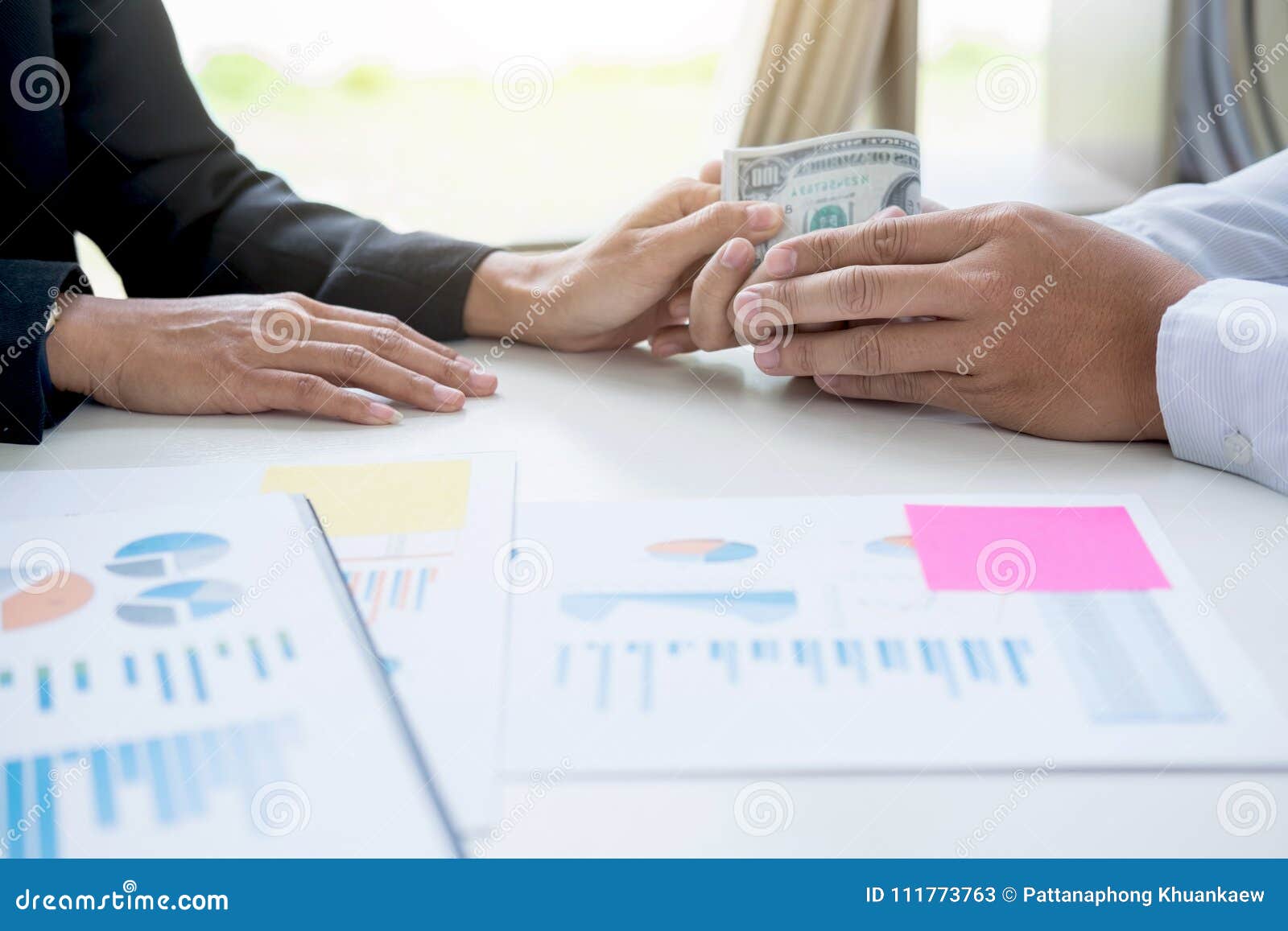 Bribery and Corruption Concept, Bribe in the Form of Dollar Bill Stock ...