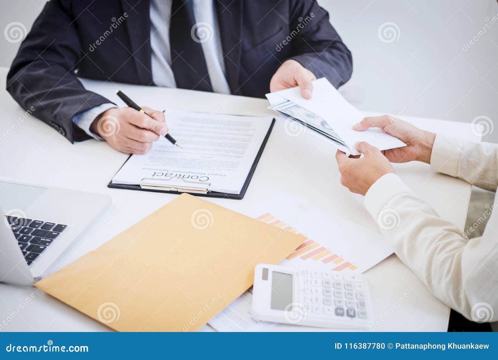 Bribery and Corruption Concept, Bribe in the Form of Dollar Bill Stock ...