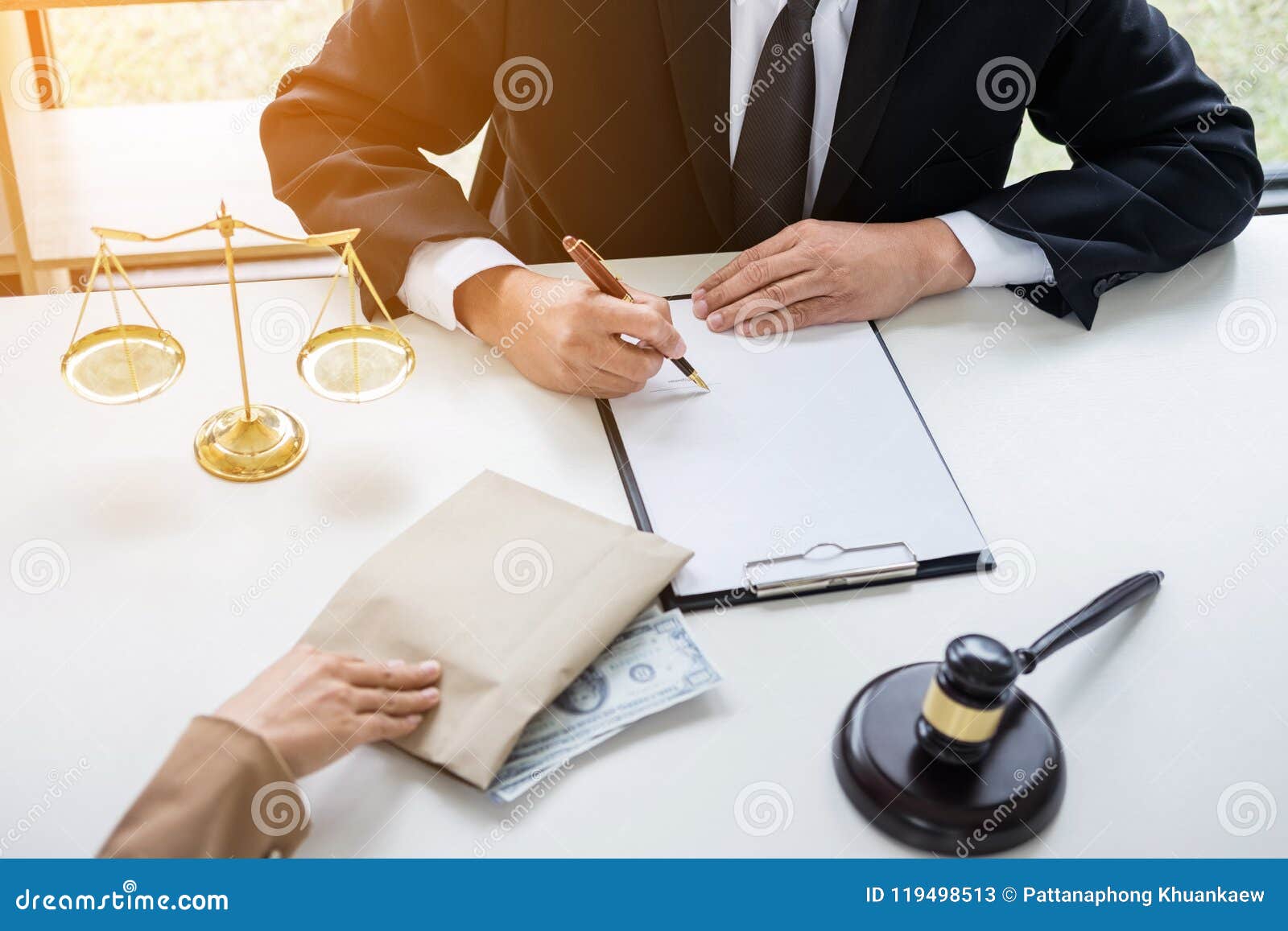 Bribery and Corruption Concept, Bribe in the Form of Dollar Bill Stock ...