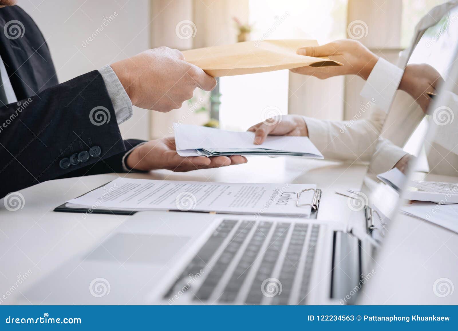 Bribery and Corruption Concept, Bribe in the Form of Dollar Bill Stock ...