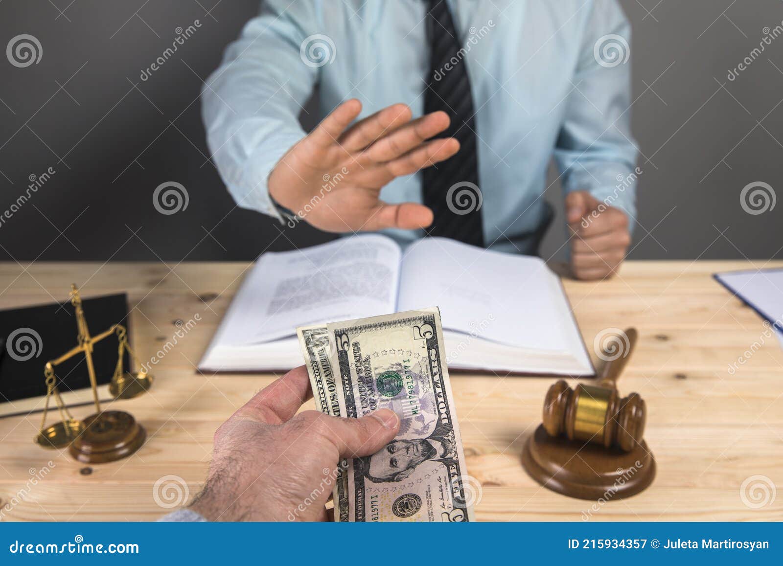 Bribery of a judge stock image. Image of banknotes, income - 215934357