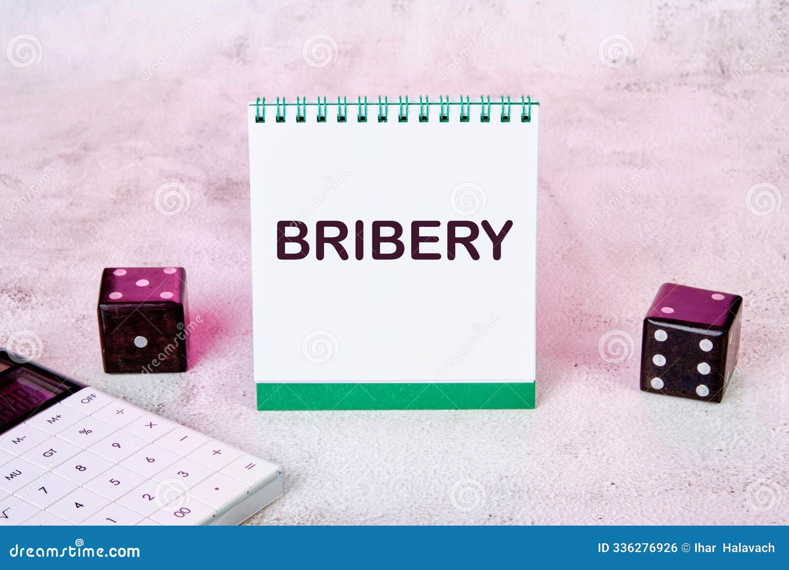 BRIBERY Word Written on a Notepad on an Abstract Background Stock Photo ...