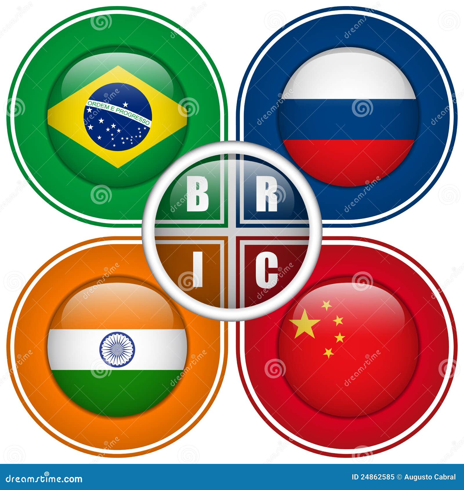 BRIC Countries Letters Cartoon Vector | CartoonDealer.com #26748795
