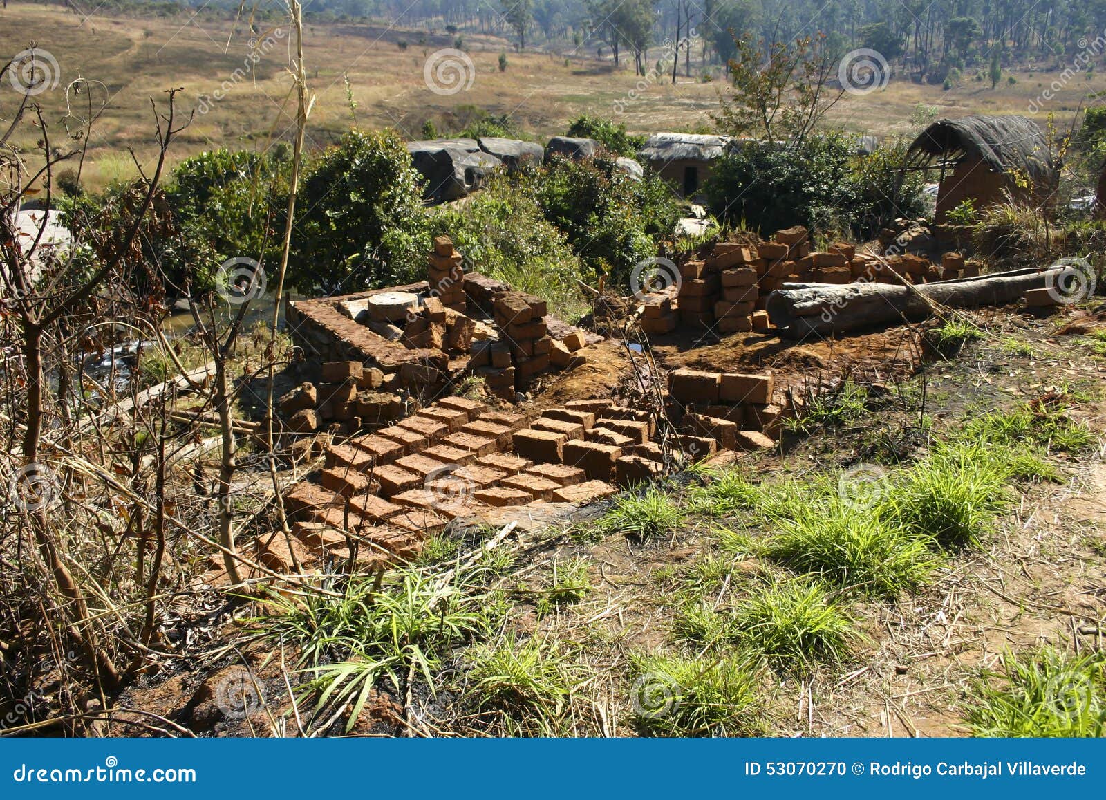 Brick, Angola stock photo. Image of traditional, huambo - 53070270