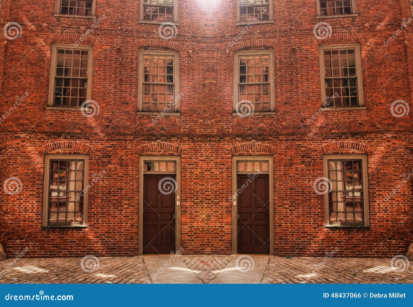 Brick apartment building stock photo. Image of apartment - 48437066