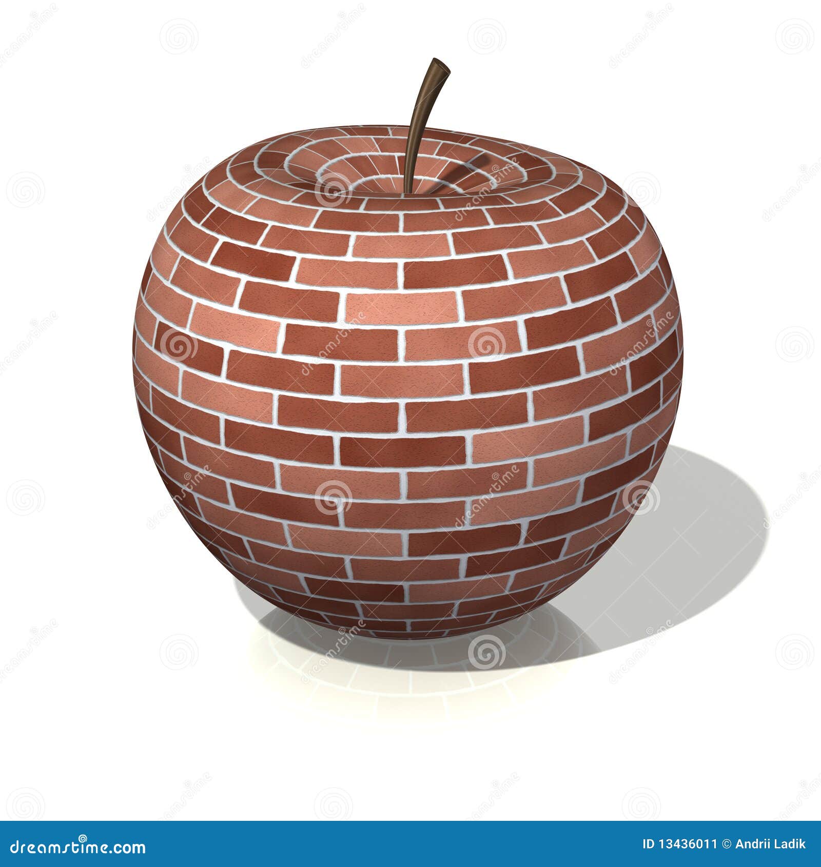 Brick apple stock illustration. Illustration of bricking - 13436011