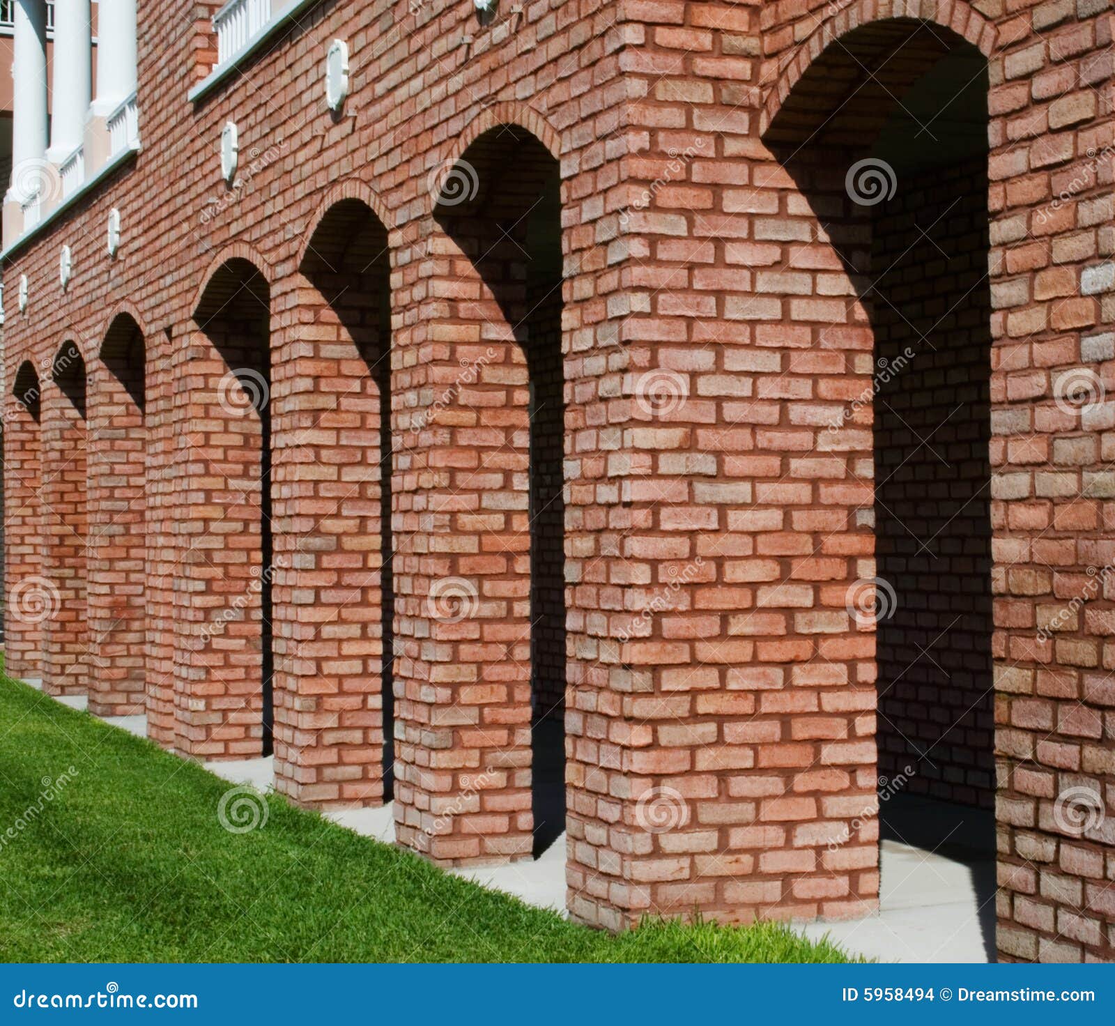 Brick Arches stock photo. Image of columns, multiple, grass - 5958494