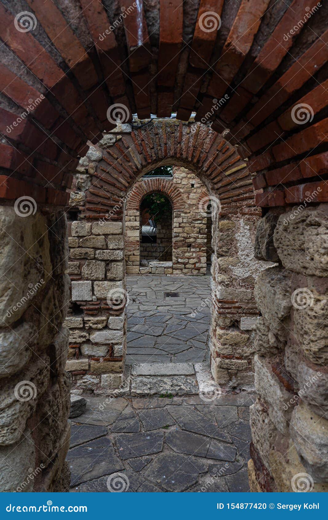 Brick Arches Ancient Masonry Stock Photo - Image of historic, building ...