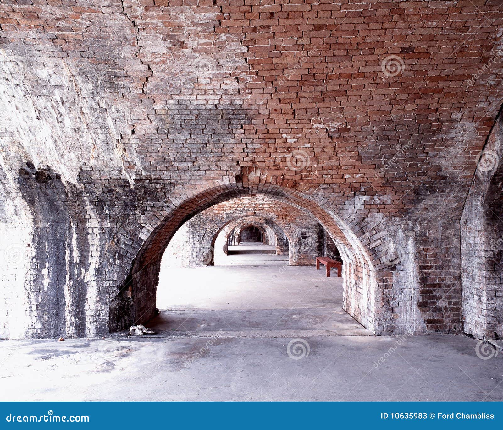 Civil War Fort Brick Archway Pensacola Florida Stock Image - Image of ...