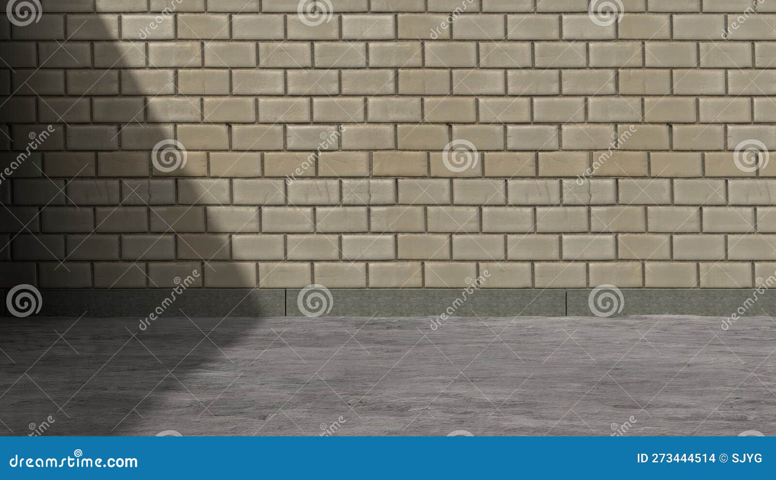 Brick and Asphalt Beige Tile-like Wall Shadow Clean Empty Wall Old ...