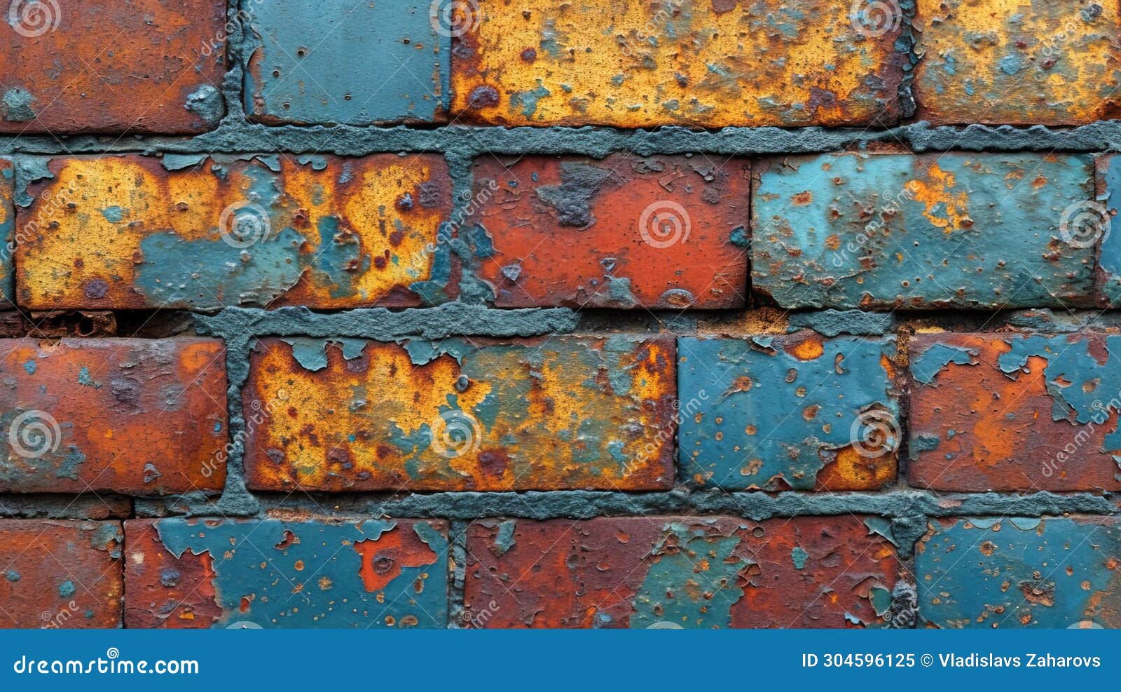 A Brick Background with Barely Noticeable Rust Patterns, Creating the ...