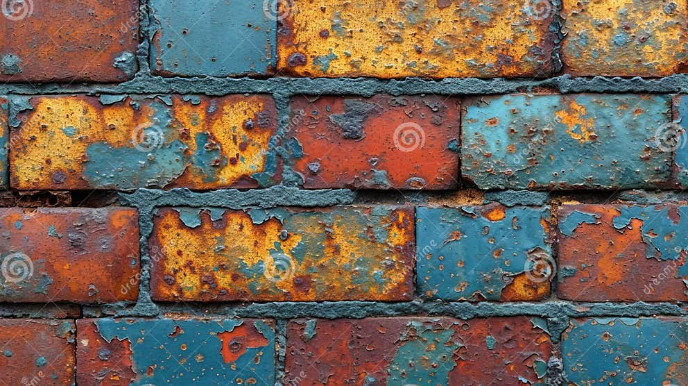 A Brick Background with Barely Noticeable Rust Patterns, Creating the ...