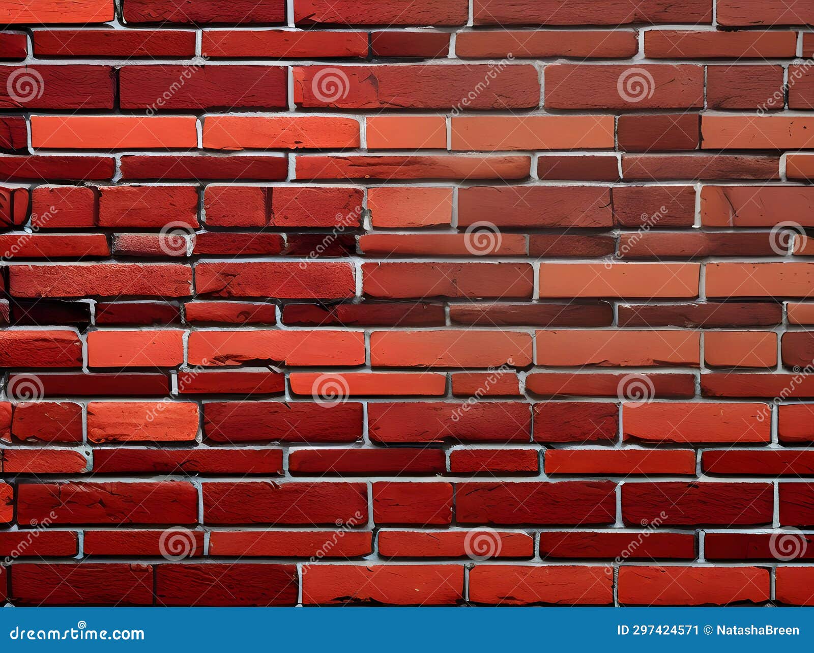 Brick Background Drawing Kodachrome Colors Sharp Focus. Stock ...