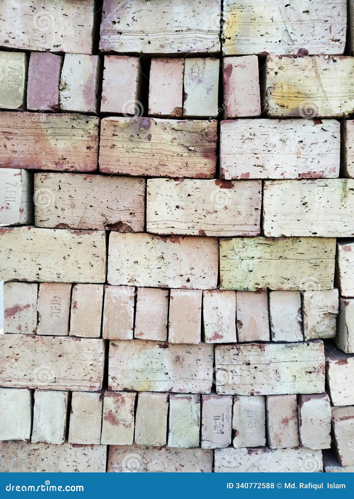 Brick Background Wallpaper Brick Piled Up on the Side of Lake Stock ...